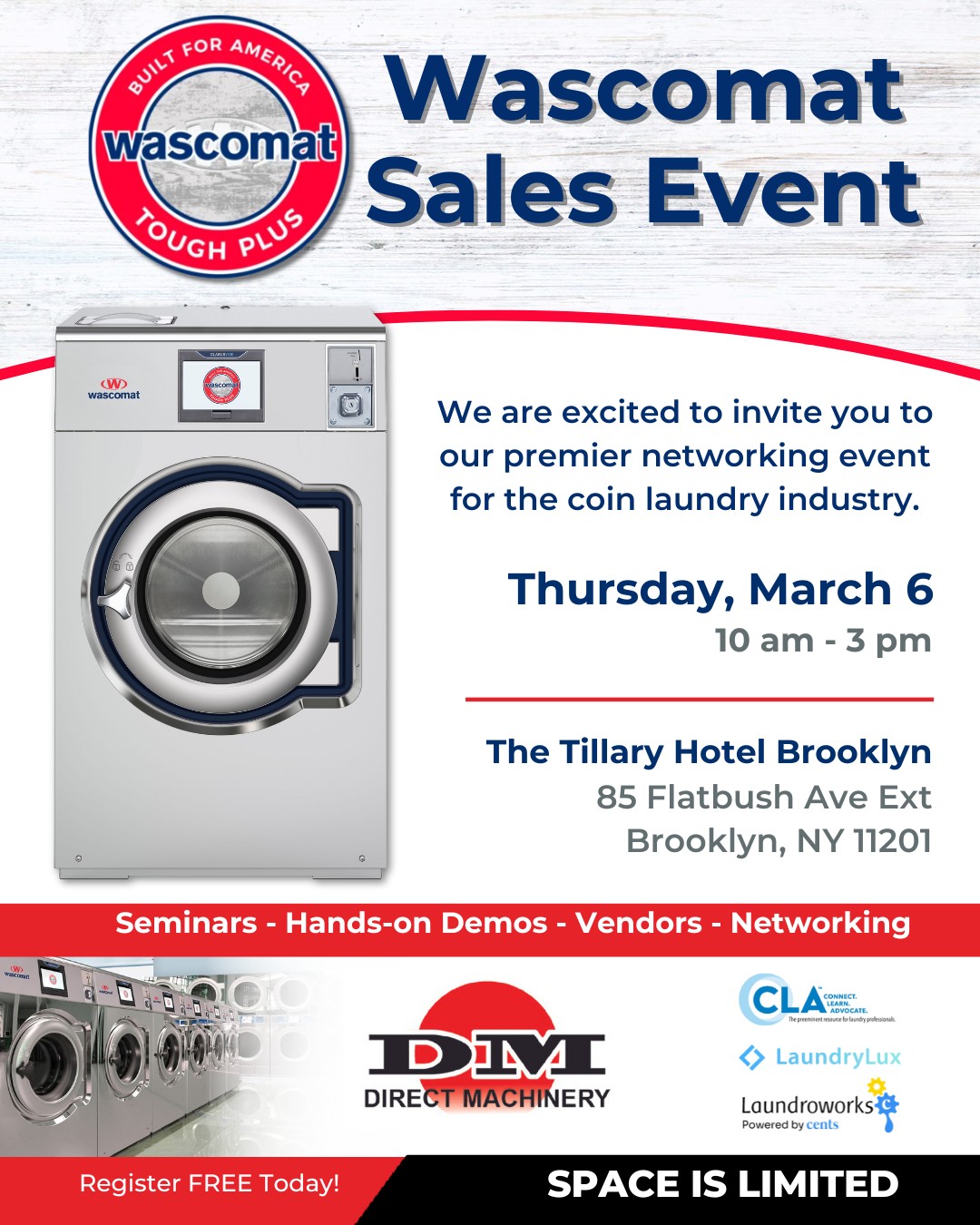 Wascomat Sales Event | Direct Machinery Sales, Service & Parts